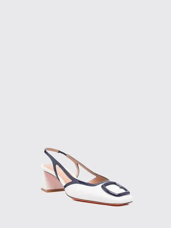 Santoni Leather Slingback Court Shoes