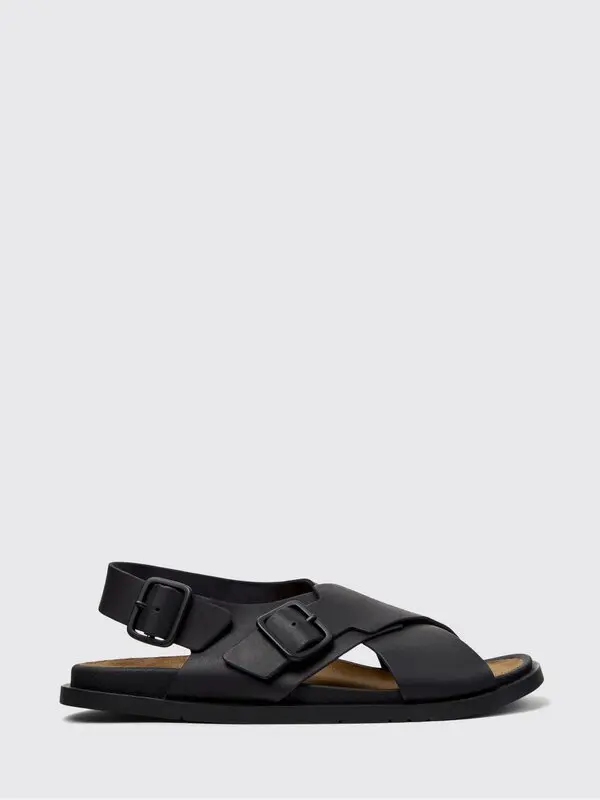 Camper Lluc Leather Slingback Sandals - Black