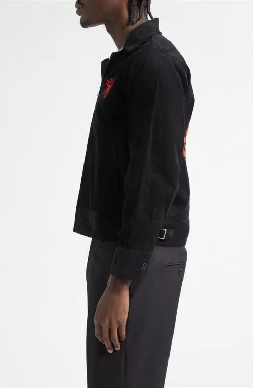 MIDNIGHT RODEO Embroidered Corduroy Club Jacket