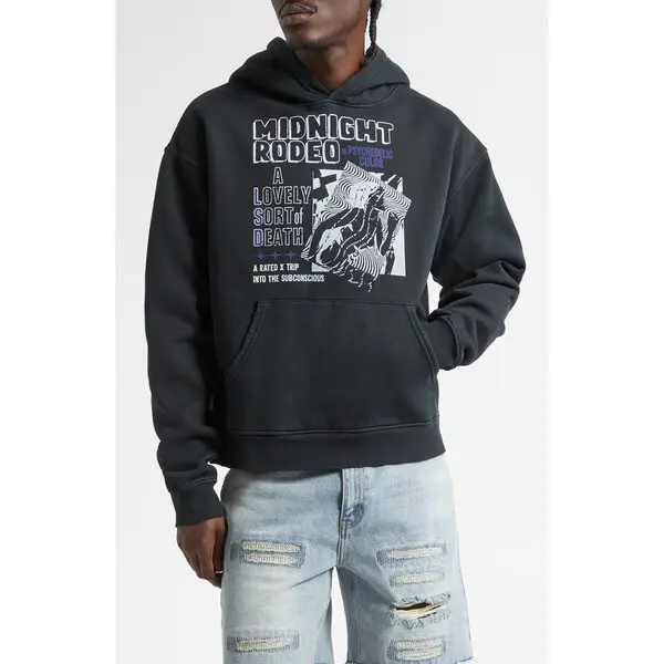 MIDNIGHT RODEO American Exxtasy Graphic Hoodie - Black