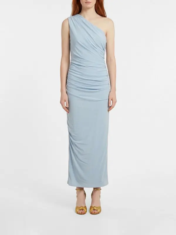ROTATE BY BIRGER CHRISTENSEN One-shoulder Recycled Jersey Maxi Dress - Sky Blue