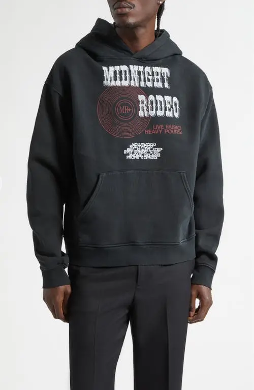 MIDNIGHT RODEO Heavy Pours Graphic Hoodie - Black