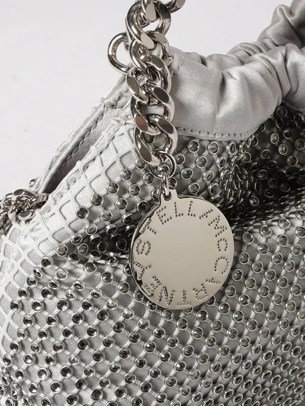 Stella McCartney Falabella Mini Handbag In Satin With Rhinestones