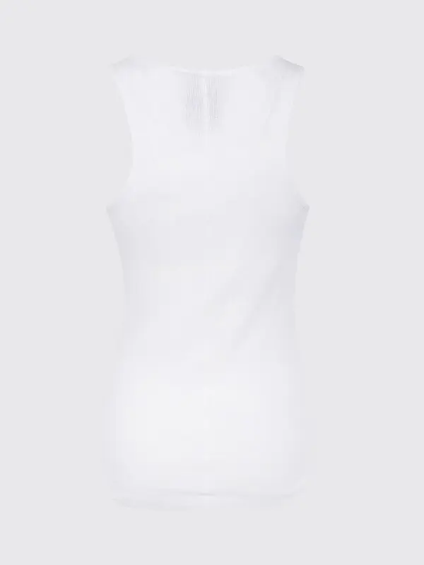 THOM KROM Sleeveless Cotton And Linen Blend Top - White
