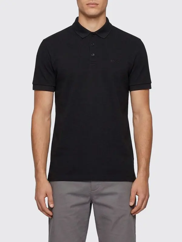 BOSS Basic Cotton Polo Shirt - Black
