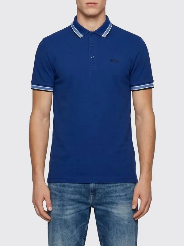 BOSS Basic Cotton Polo Shirt - Blue 3
