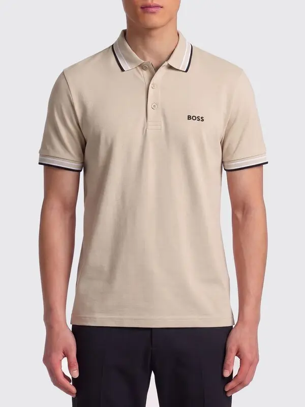BOSS Basic Cotton Polo Shirt - Camel