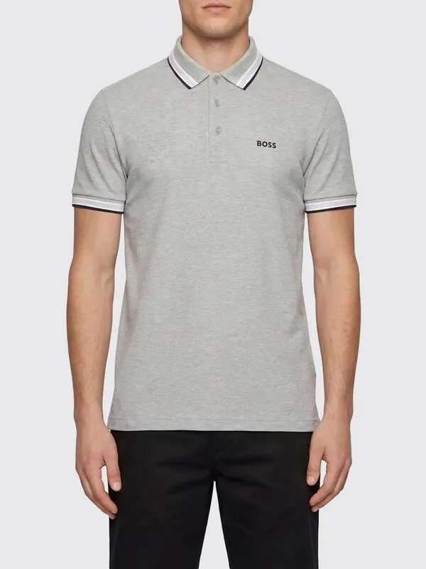 BOSS Basic Cotton Polo Shirt - Grey