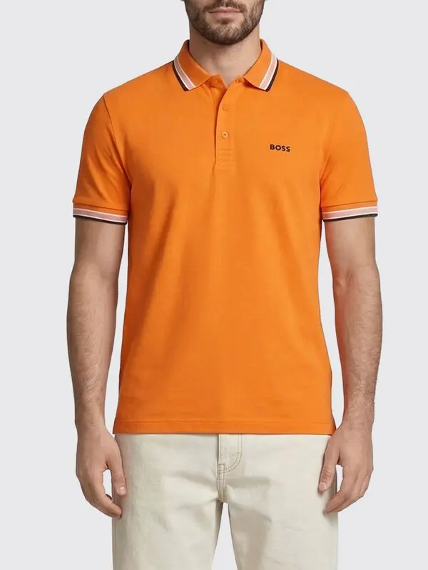 BOSS Basic Cotton Polo Shirt - Orange