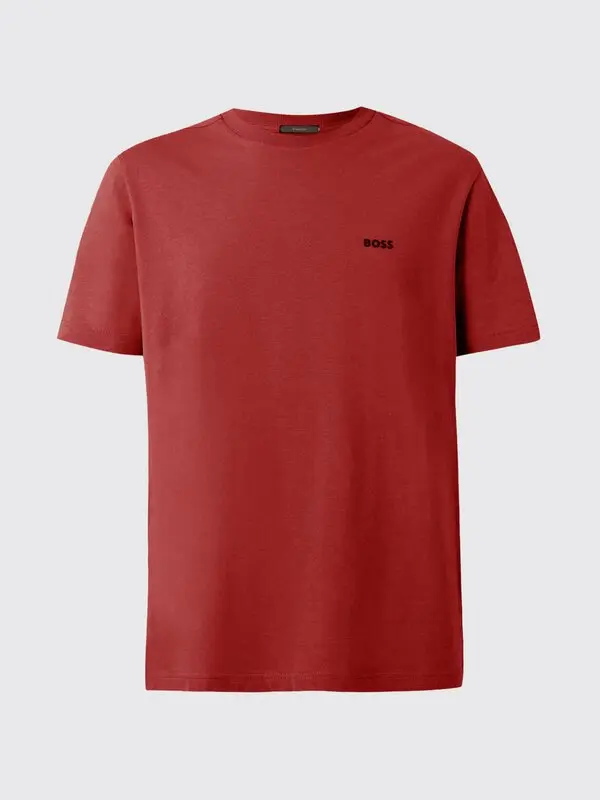 BOSS Cotton T-shirt With Logo - Red