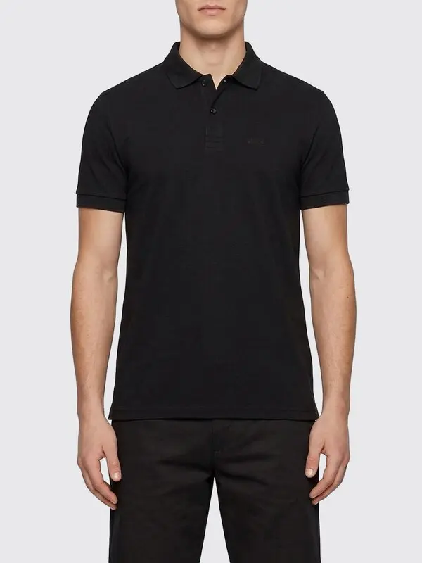 BOSS Cotton Polo Shirt - Black