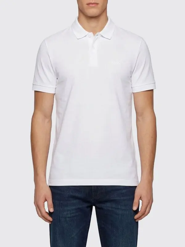 BOSS Cotton Polo Shirt - White