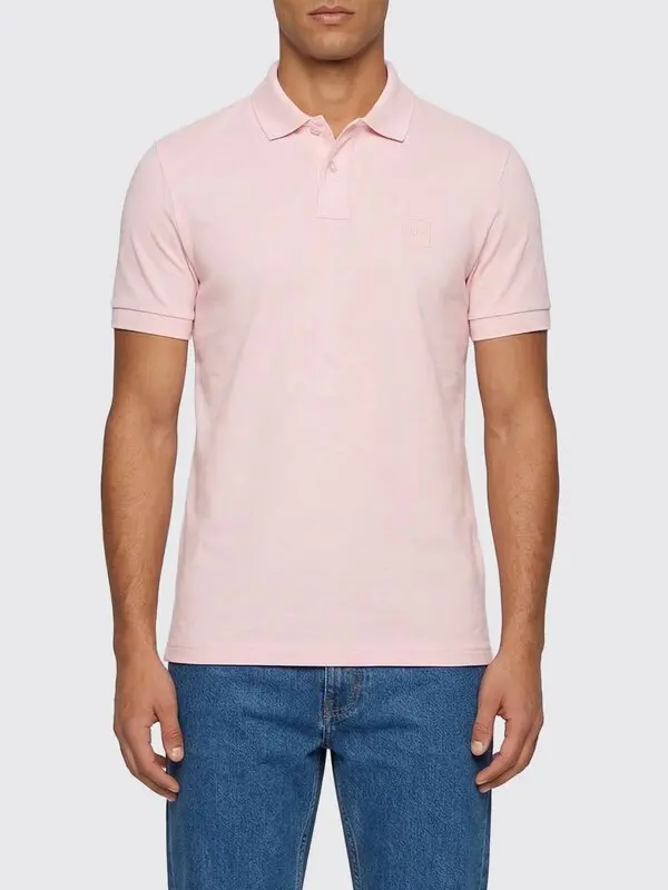 BOSS Basic Cotton Polo Shirt - Pink