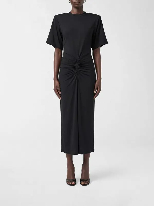 Andamane Stretch Viscose Midi Dress - Black