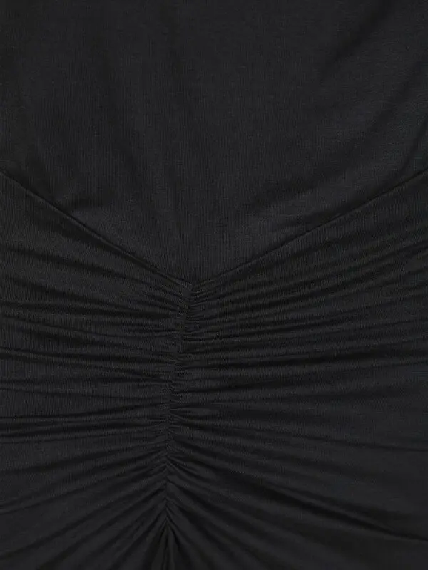 Andamane Stretch Viscose Midi Dress - Black