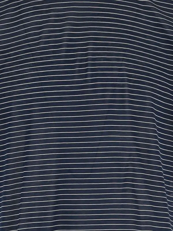 AMI Paris Striped Cotton T-shirt - Blue