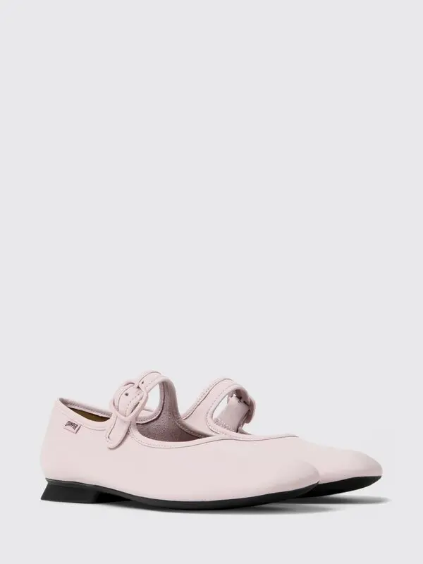 Camper Ballet Flat With Buckle Detail - Pink