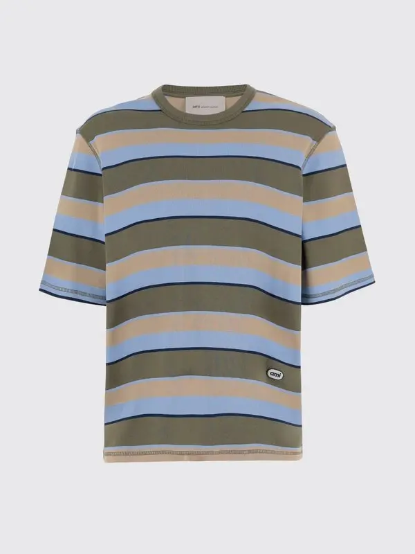 AMI Paris Striped Cotton T-shirt