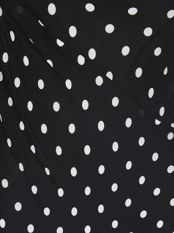 SELF-PORTRAIT Polka Dot Ruffled Maxi Dress