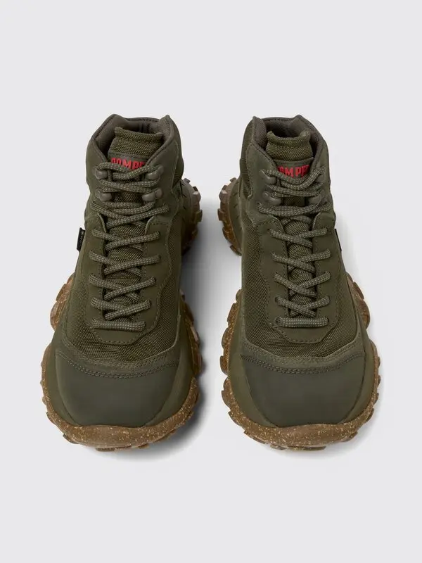 Camper Karst Trek Ankle Boots In Gore-tex And Suede - Green
