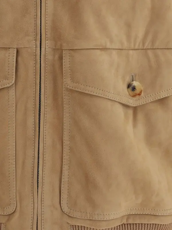 Brunello Cucinelli Suede Gilet - Camel