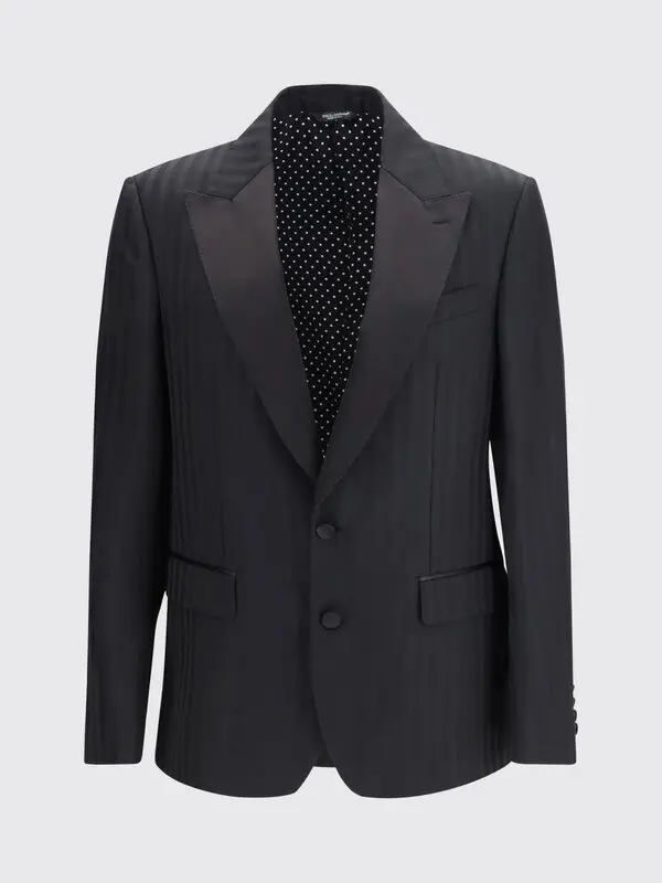 Dolce & Gabbana Silk Blend Single Breasted Blazer