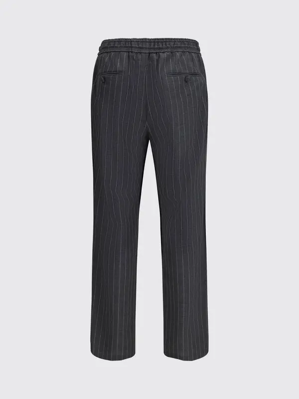 Dolce & Gabbana Pinstriped Wool Drawstring Trousers - Striped