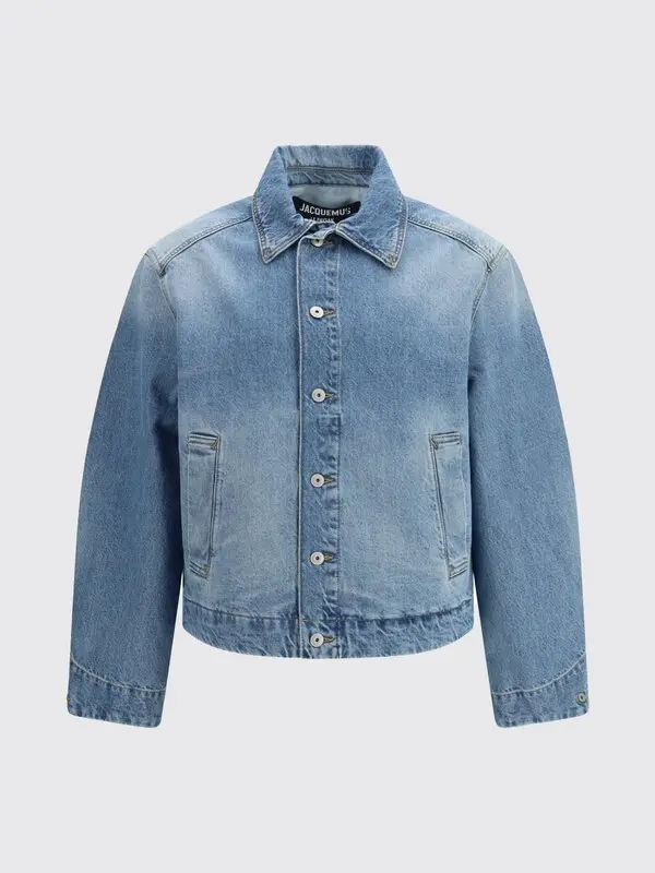 Jacquemus Bleached Cotton Denim Jacket - Blue