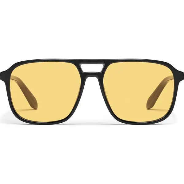 Quay On The Fly 57mm Aviator Sunglasses - Black/daisy