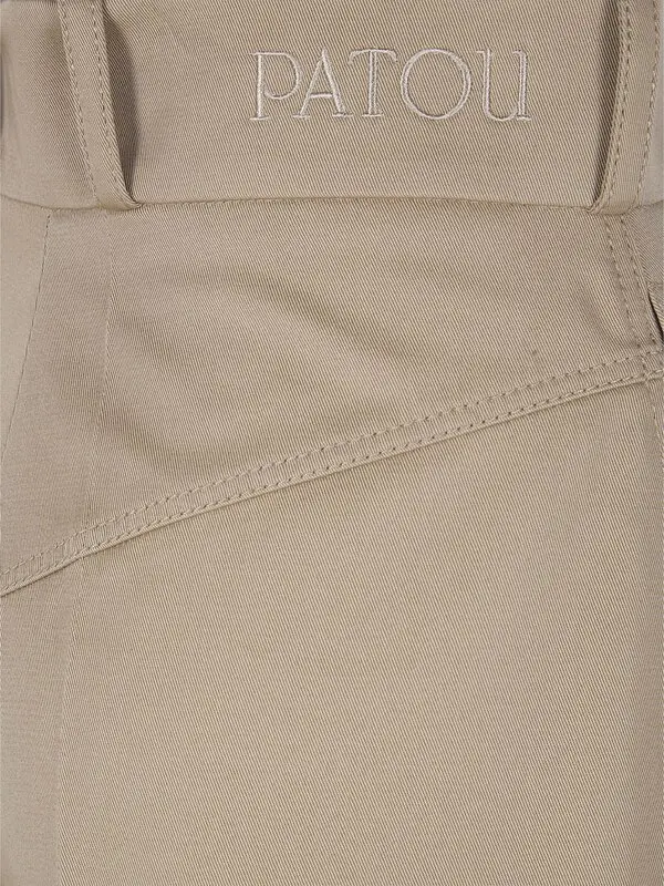 PATOU Cotton Shorts - Nude
