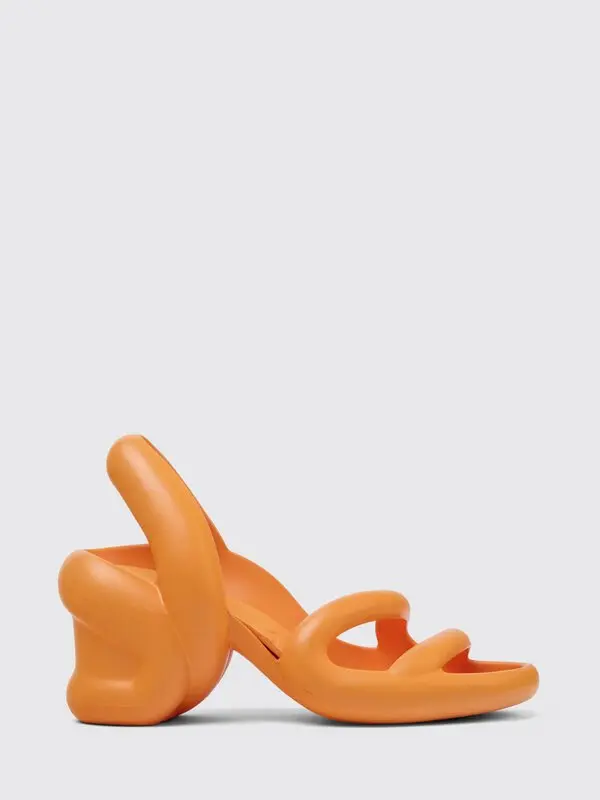 Camper Heeled Sandal - Orange