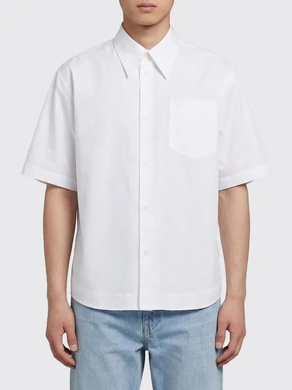 AMI Paris Casual Cotton Poplin Shirt - White