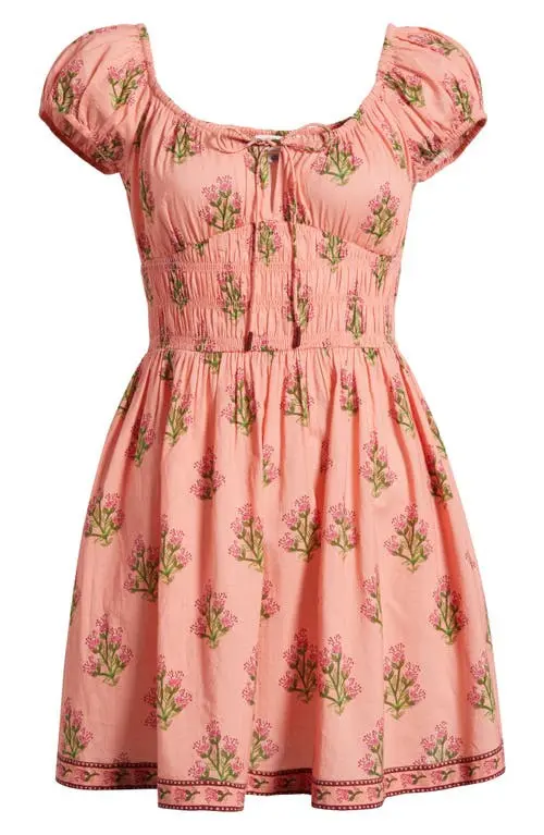 Saylor Carly Smocked Mini Dress
