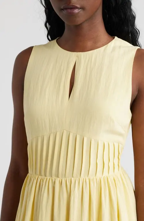 Moon River Sleeveless Keyhole Midi Dress