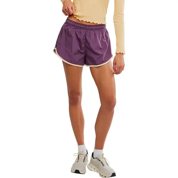 Free People Now Or Never Run Shorts - Blackberry