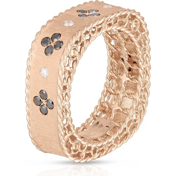 Roberto Coin Princess Square Ring - 18k Rose Gold