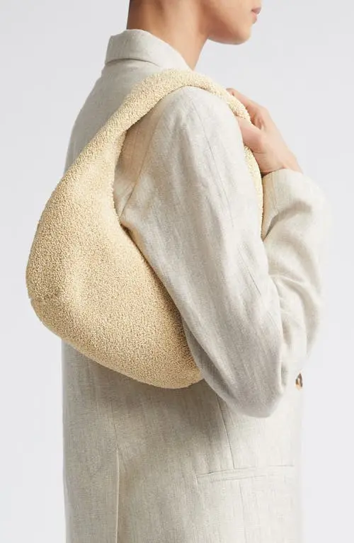 MANSUR GAVRIEL Mini Gnocchi Textured Raffia Hobo Bag - Jasmine