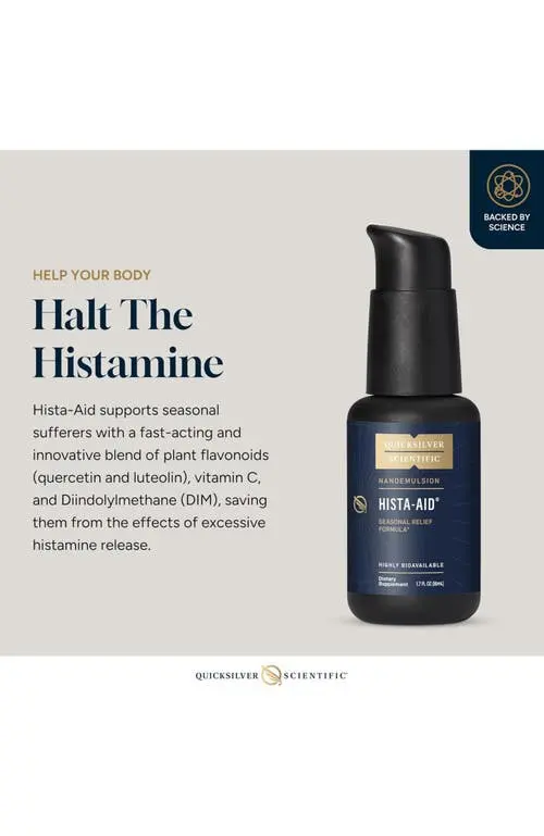 QUICKSILVER SCIENTIFIC Nanoemulsified Hista-aid Vitamin C Quercetin And Luteolin Liquid Supplement - None