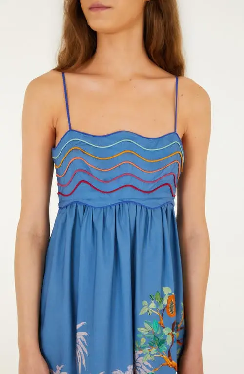 Farm Rio Dream Landscape Organic-cotton Sundress