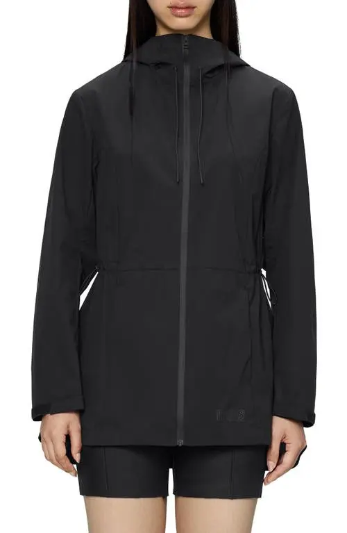 Rains Mito Water Repellent Hooded Jacket - Black