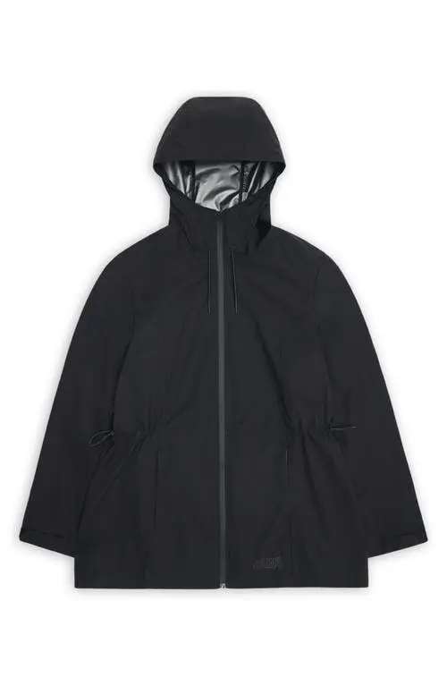 Rains Mito Water Repellent Hooded Jacket - Black