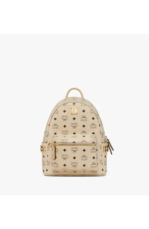 Mcm Small Stark Side Studs Backpack - Beige