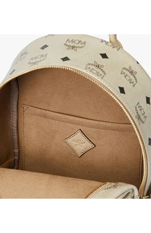 Mcm Small Stark Side Studs Backpack - Beige