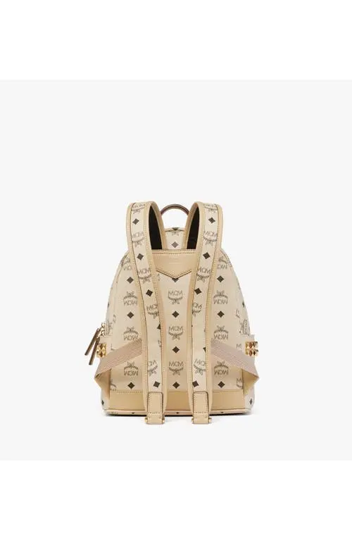 Mcm Small Stark Side Studs Backpack - Beige