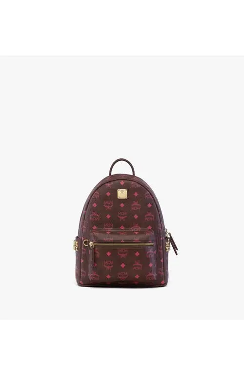 Mcm Small Stark Side Studs Backpack - Cinnamon