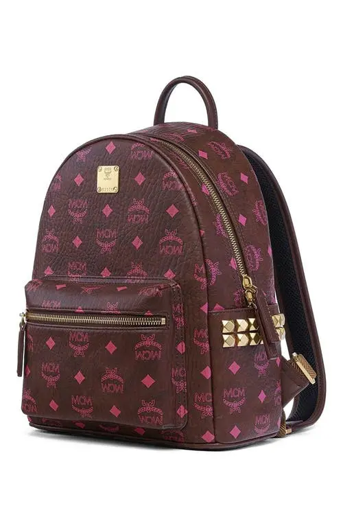 Mcm Small Stark Side Studs Backpack - Cinnamon