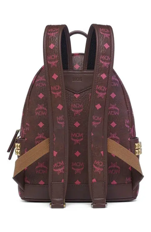 Mcm Small Stark Side Studs Backpack - Cinnamon