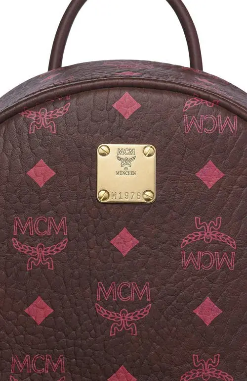 Mcm Small Stark Side Studs Backpack - Cinnamon