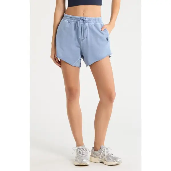 Free People Knockout Drawstring Relaxed Fit Shorts - Dark Slate