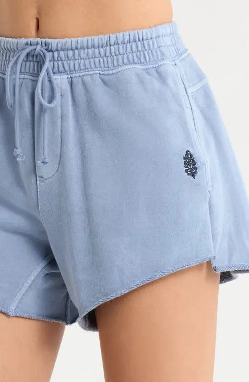 Free People Knockout Drawstring Relaxed Fit Shorts - Dark Slate